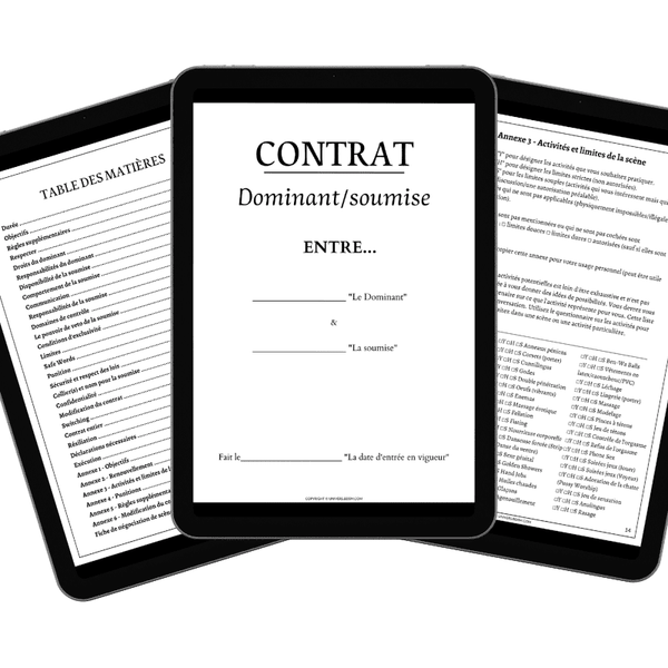 Contrats BDSM Professionnels et Complets - Univers BDSM